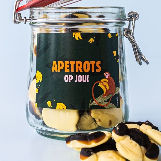 Snoeppot Apekoppen | 0,5 kg | Greetz