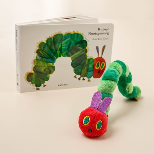 Rupsje Nooitgenoeg | kartonboek + pluche rups | Greetz