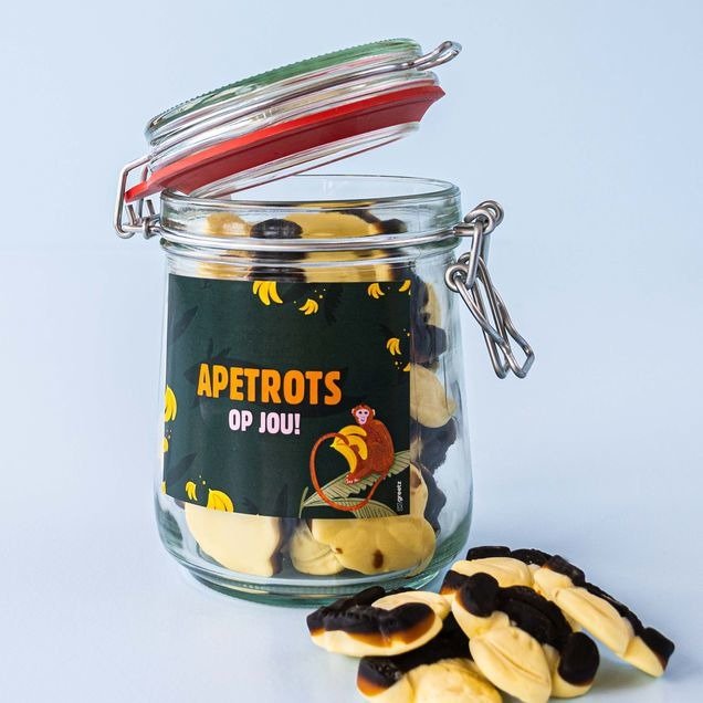 Snoeppot Apekoppen | 0,5 kg | Greetz