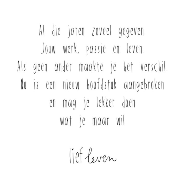 Tsjip | Pensioen kaart | dikke zoen | Greetz