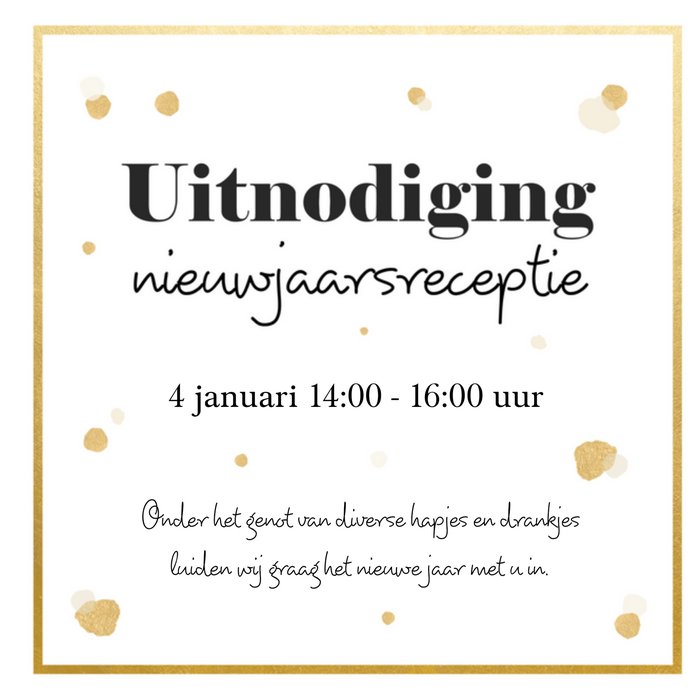 Greetz | Uitnodiging nieuwjaarsfeest | tekst | Greetz