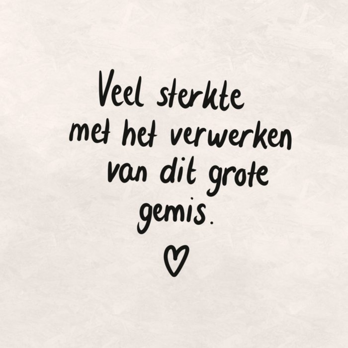 Greetz | Condoleancekaart | groot gemis | Greetz