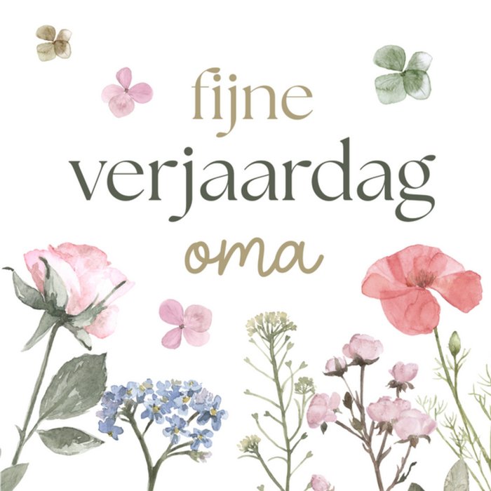 Papercute | Verjaardagskaart | Bloemen | Oma | Greetz